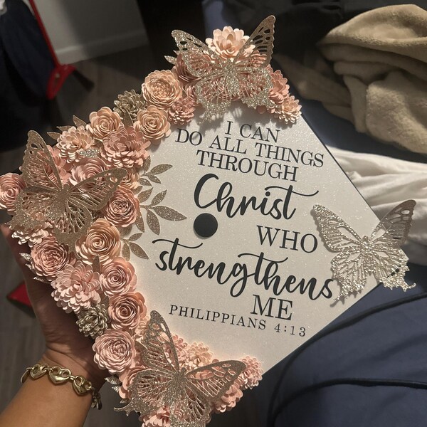 Plain Graduation Cap Topper | 2023 Graduation | Custom Plain Grad Cap ...