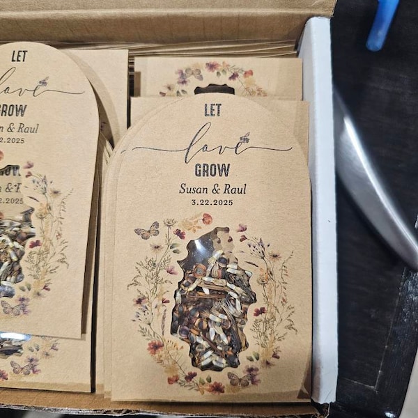 THE ADVENTURE BEGINS Seed Packet Favor • Mountain Wedding • Wildflowers ...