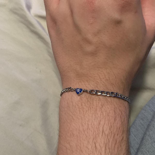 Men Heart Jewelry, Customised Mens Initial Bracelet,personalised for ...