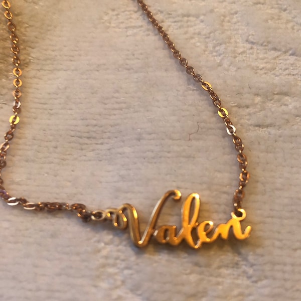 Modern Name Necklace - Name Necklace - Lettering Necklace - Wedding ...