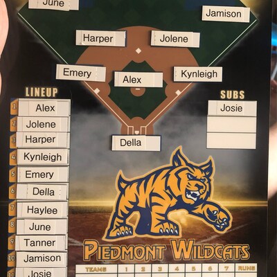 9x12 Metal Custom Dugout Lineup Board - Etsy
