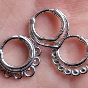 Silver 6mm Septum Ring, Dainty Septum Hoop, Small Septum Ring, Silver ...