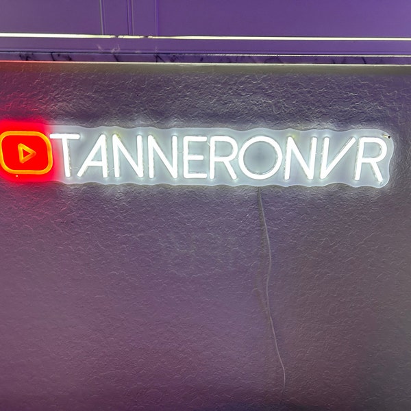 Custom Youtube Neon Sign, Youtuber Name Neon Sign, Custom Twitch Sign ...