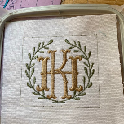 3 Satin Stitch Barrett Monogram Fishtail Font Fish Tail Embroidery Sale ...