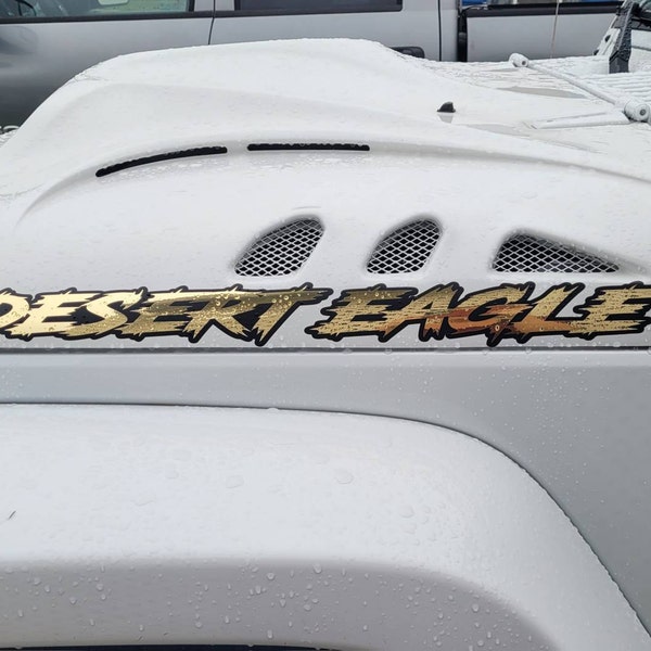 Customizable JL/JT Hood Lettering Decals - Pair - Etsy