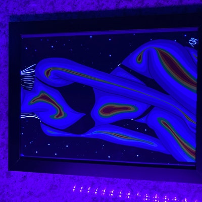 Trippy Colourful Body A4 Art Print Female Body Art Body - Etsy