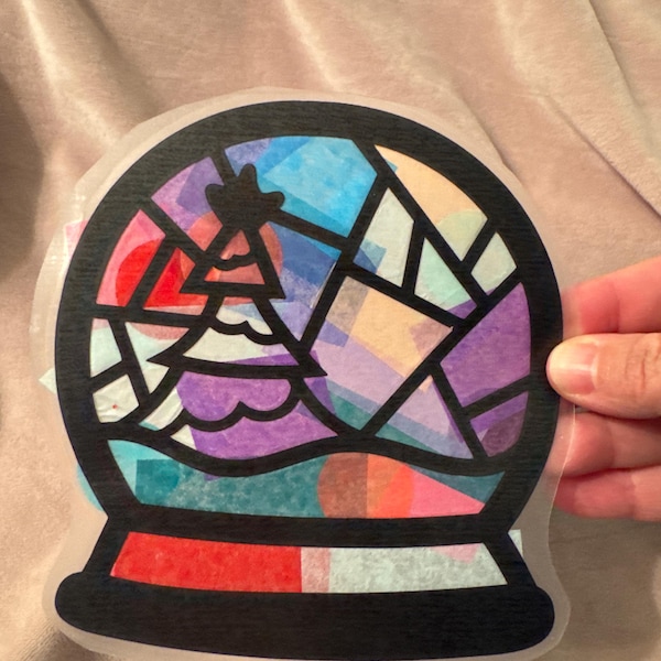 Snowglobes Suncatcher Kit, Kids Winter Craft Kit, Christmas Crafts for ...