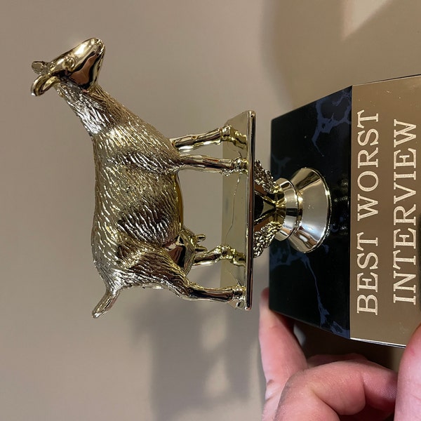 Goat Award Trophy. Greatest of All Time, G.O.A.T. Free Engraving. - Etsy