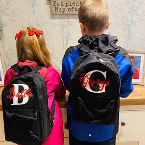 PERSONALISED: Your Initials Mini Backpack Back Pack School Set Gym Pe ...