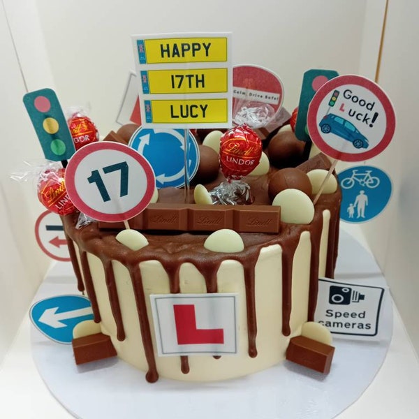 Learner Driver Cupcake Topper 17th Birthday or Any Age You Choose - Etsy UK