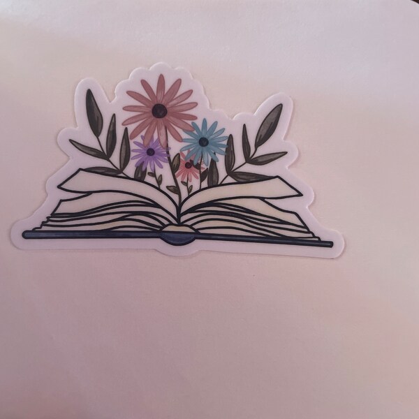 Floral Book Sticker, Book Sticker, Floral Sticker, Flower Sticker ...