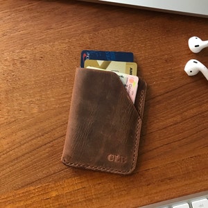 Handmade Front Pocket Wallet Slim Card Holder Wallet Free - Etsy