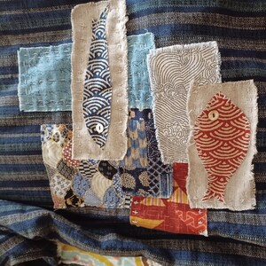 Boro Woven Kasuri Design Flax Japanese Traditional Fabric - Etsy