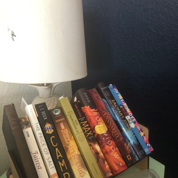 Wooden Tabletop Bookshelf: Small Tilted Book Display - Etsy