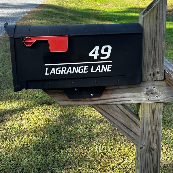 Reflective Mailbox Address Decal, Personalized Street Name Sticker ...