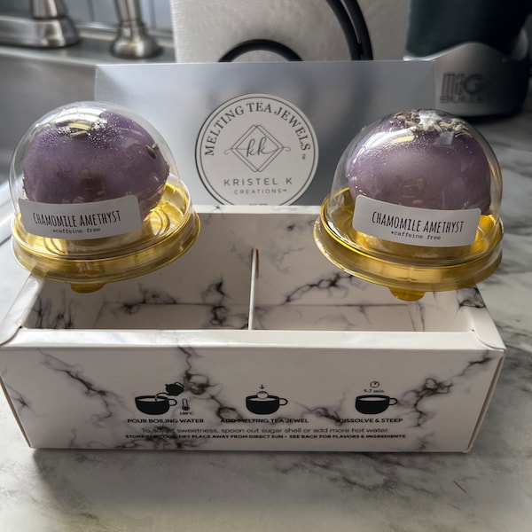 Melting Tea Jewels, Tea Bombs, Tea Lover Gift Set, Tea Gifts, Glass ...