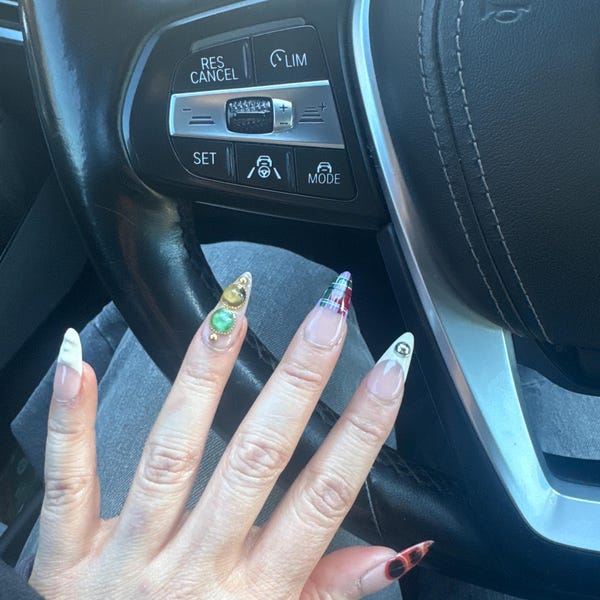 Swan Nails ,bpw Nails Hand Painted Nail,custom Press on Nails,3d Nails ...