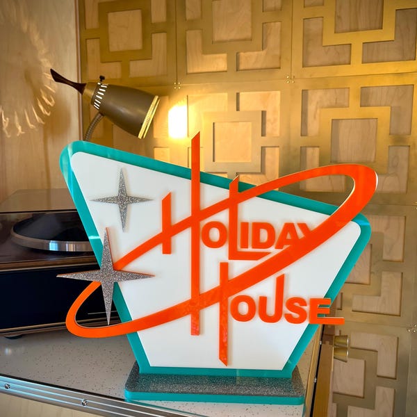 3D Mid Century Modern coffee Time Sign Retro Wall Art Coffee Bar Cafe ...