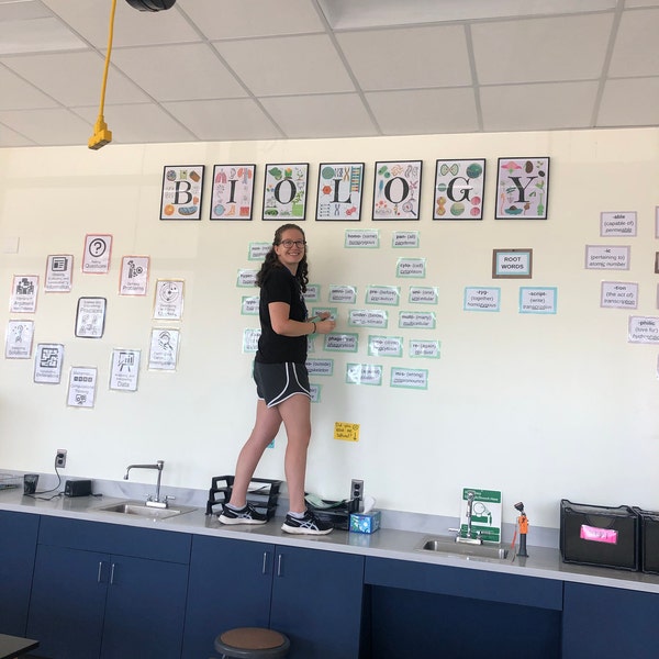 Biology Class Gallery Wall, Classroom Decor, High School Middle School ...