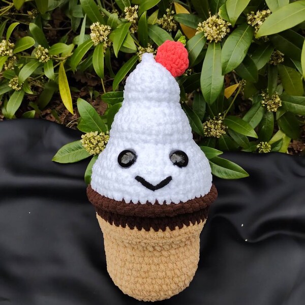 Ice Cream Cone Plush Crochet PATTERN - Amigurumi - Etsy