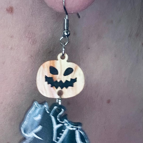 Never Alone With Demons Iridescent Heart Acrylic Earrings, Valentines ...