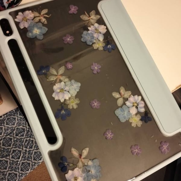 Pressed Purple Daisy Flowers E-reader Case for Kobo Libra 2 (2021 ...