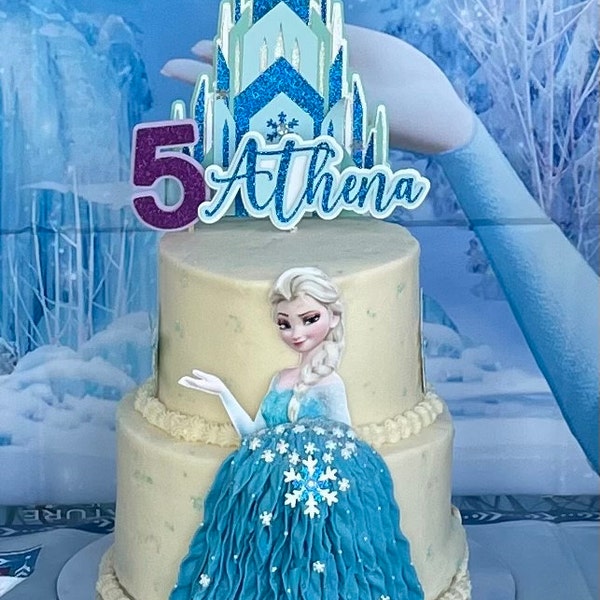 Frozen Castle Cake Topper or Cakecup Tower Stand - Frozen Cake Topper ...