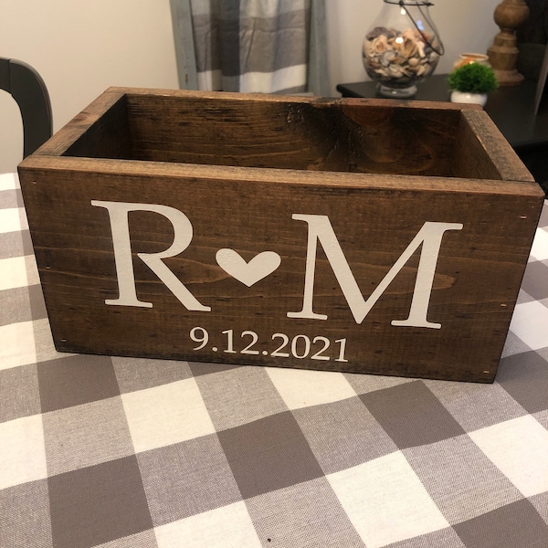 Card Box, Card Holder, Cards Sign, Gift Table Box, Rustic Wood Wedding ...