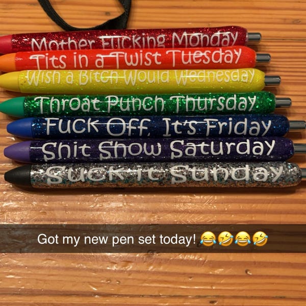 Custom Glitter Pens, Epoxied, Sarcastic, Personalized, Epoxy Pens ...