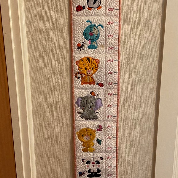 Height Growth Chart Machine Embroidery Design - Etsy