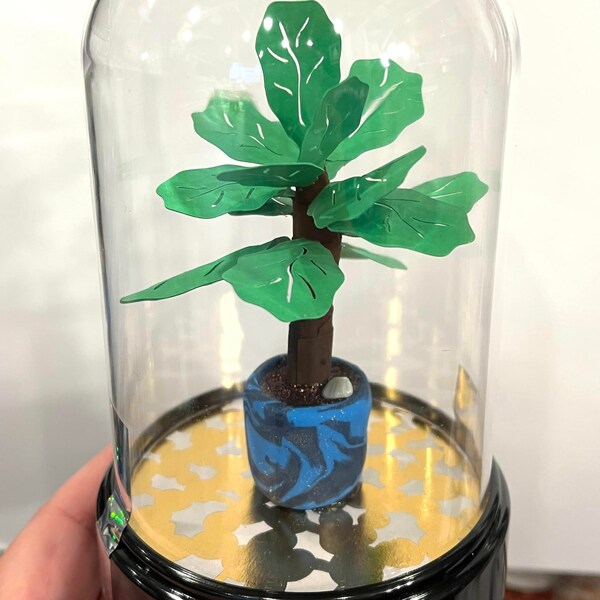 Mini Fiddle Leaf Fig Tree Template | Rolled Papercraft House Plant for ...