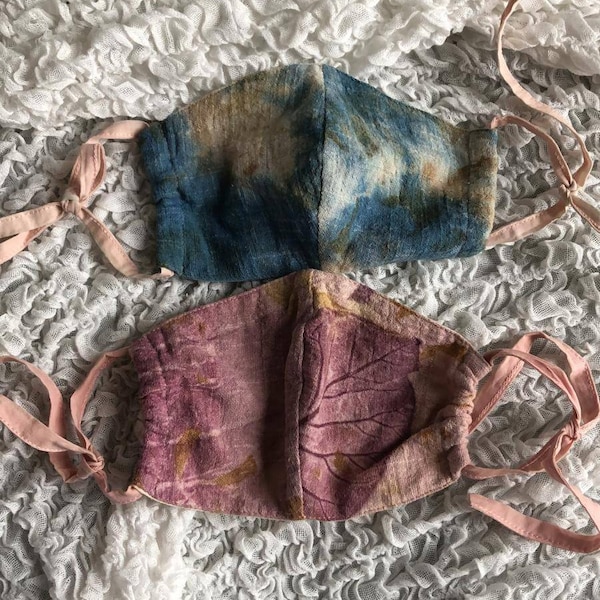 Organic Mask X 1, Plant Dyed, Eco Friendly Organic Cotton Face Mask. 3 ...