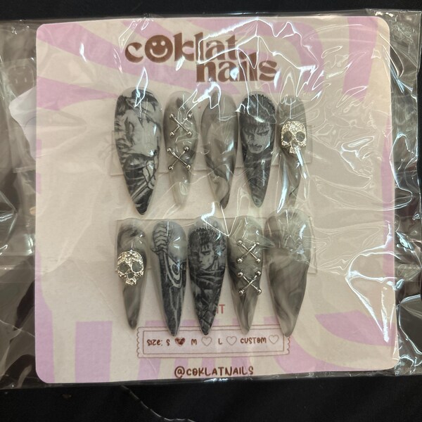 Cry Baby Nails - Cry Baby - Coffin Nails - Nails - Cute Nails - Press ...