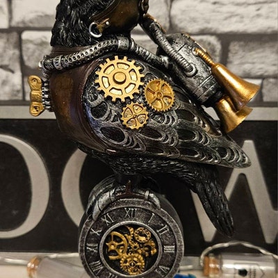 Quirky Gothic Skeleton Desk 'pocket Watch' Clock Hand Painted 14 Cm ...