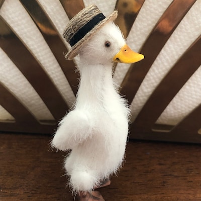 Miniature Plush Duck Realistic Bird Duckling Decoration Artist Duck ...