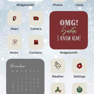HAND-MADE CHRISTMAS App Icons Festive Season Personalized Homescreen ...