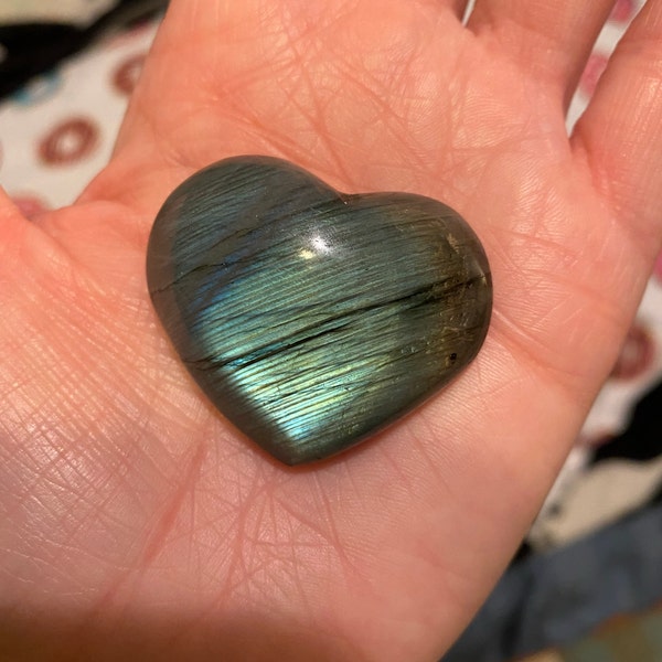 Large Puffy Labradorite Heart 40-50mm (1.5"-2") - Etsy