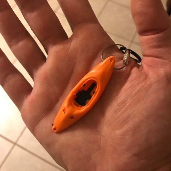 White Water Recreational Kayak Key Chain KEYAK - Etsy