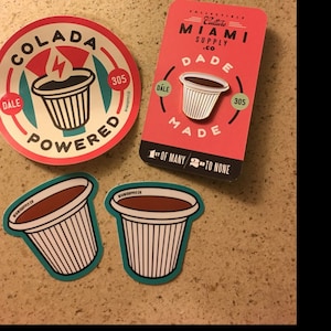 Mixed 3-pack of Stickers: Miami Cuban Coffee Cafecito Stickers - Etsy