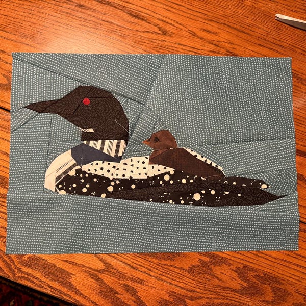Common Loon With Baby Fpp--woodland and Riverside Animals Series--paper ...