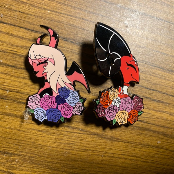 Limited Edition Helluva Boss Sappic Spring Enamel Pin Set - Etsy