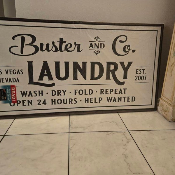 Laundry and Co Sign, Custom Laundry Room Signs | Large Laundry Room ...