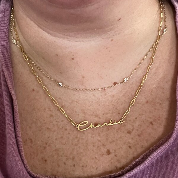 Skinny MINI Bar Necklace, Personalized Gold Bar, Customized Gold Bar ...