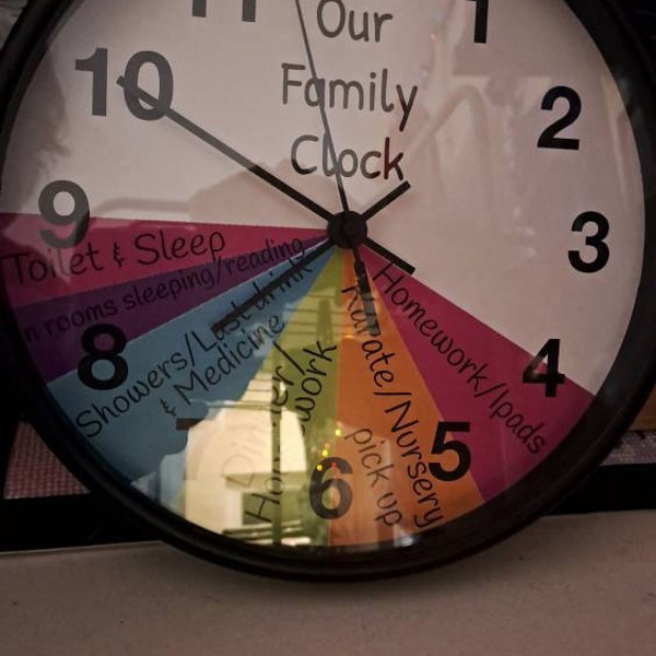Customizable Kid's Routine Wall Clock - Personalized Time Management ...