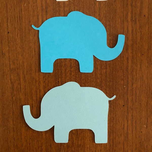 25 Pack Paper Elephant Shape, Elephant Die Cut, Elephant Cut Outs ...