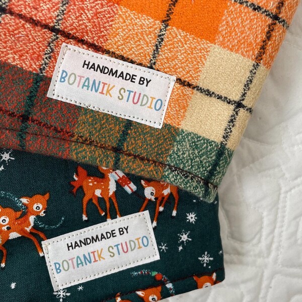 Fabric Name Tags, 40 X Cotton Name Labels, Personalized, Custom, Logo ...