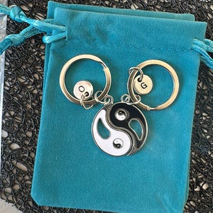 Ying Yang Keyrings, Personalised Yin Yang Keychains, Best Friends Gifts ...