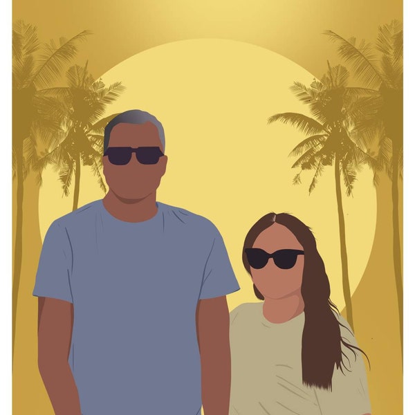 Faceless Portrait, Personalized Illustration, Personalized Photo, Photo ...