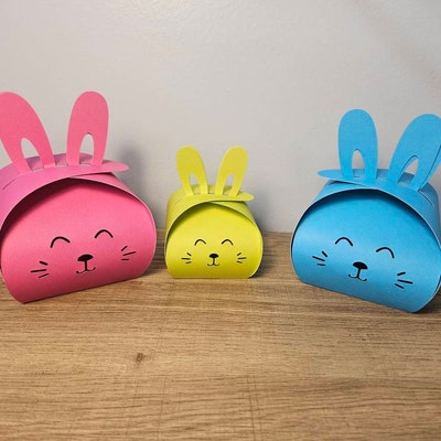 Easter Bunny Box Template SVG, Gift Box SVG, Party Favor, Box Template ...