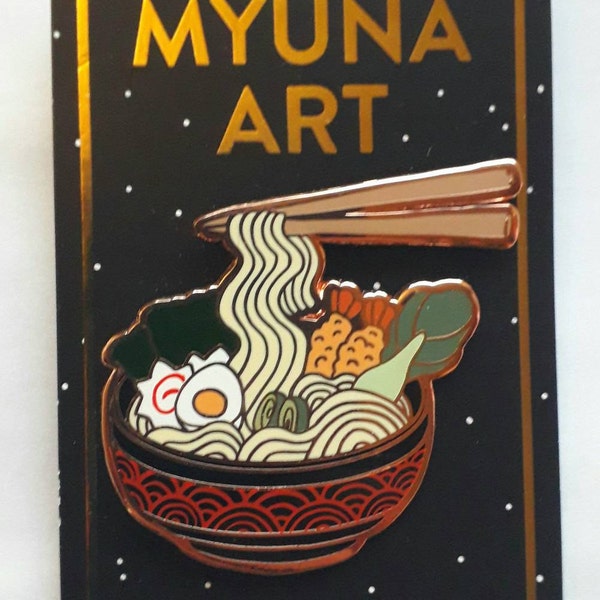 Myuna's Ramen Bowl Pin – Cute Japanese Culture Hard Enamel Pin for ...